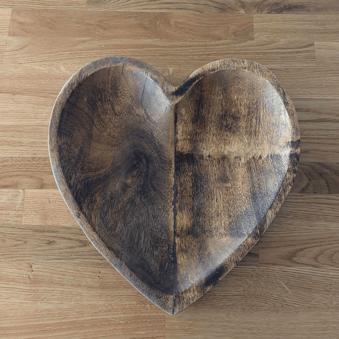 Large Wooden Heart Plate | Cherry Boutique Gifts