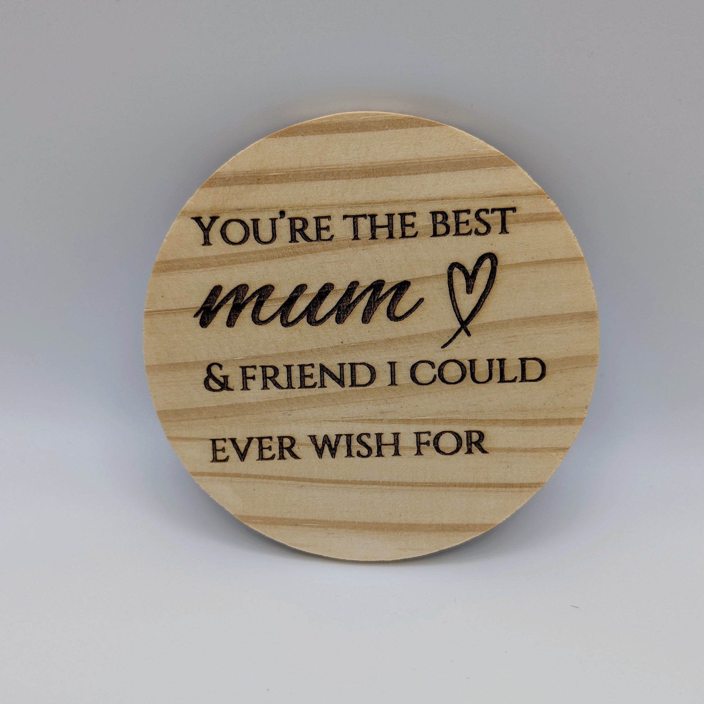 Best Mum Round Coaster | Cherry Boutique Gifts